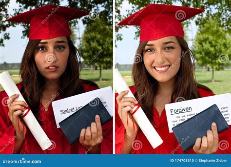 Списание долга по кредиту студента Стоковое Изображение изображение