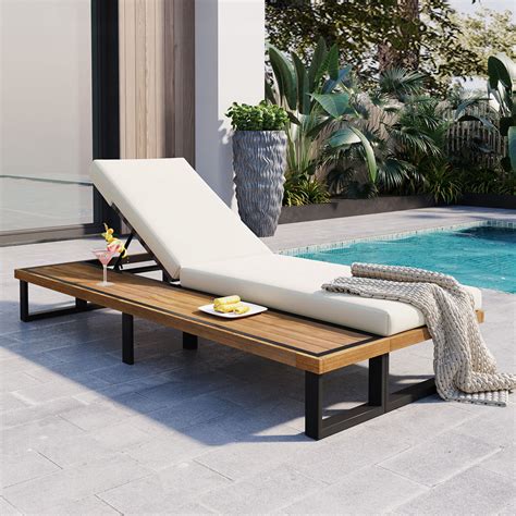 Ophelia And Co Outdoor Chaise Lounge Chair With 5 Position Adjustable