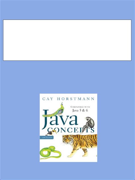 Java Concepts 5th Edition Cay S Horstmann Download Pdf Computer
