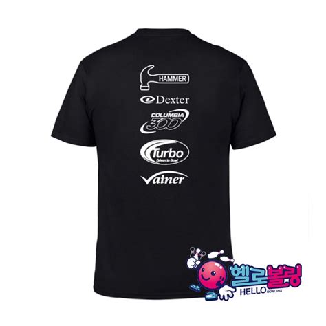 주문시 회원 할인 Mk 멀티로고 라운드 볼링 티셔츠 블랙 남여 공용 단체복 인쇄 가능