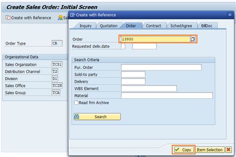 sap sd create credit memo