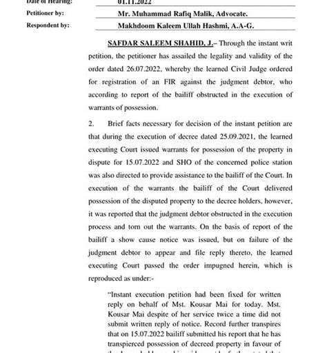 Procedure For Execution Of A Decree Order Is Provided In Order Xxi Of The C P C However In