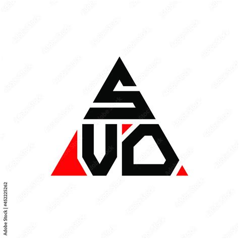 Svo Triangle Letter Logo Design With Triangle Shape Svo Triangle Logo Design Monogram Svo