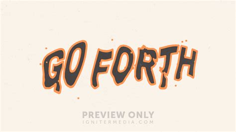 Go Forth Title Graphics Visual Media Church