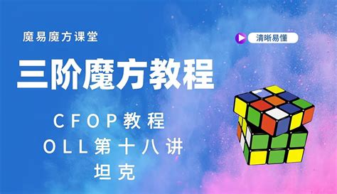 魔方比赛三阶魔方CFOP教程OLL第十八讲坦克公式指法 粉丝数1719 作品数191 教育视频 免费在线观看 爱奇艺