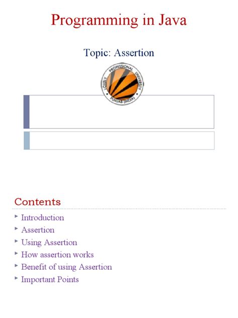 programming in java topic assertion download free pdf boolean data type java