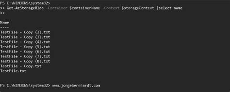 azure storage managing containers and blobs · jorge bernhardt