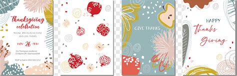 추수 감사절 인사말 카드 및 초대장 Png Pngwing