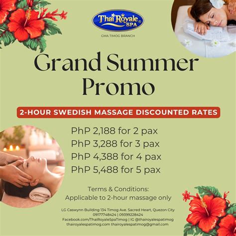 Thai Royale Massage Spa Timog Tomas Morato Diliman Qc Services