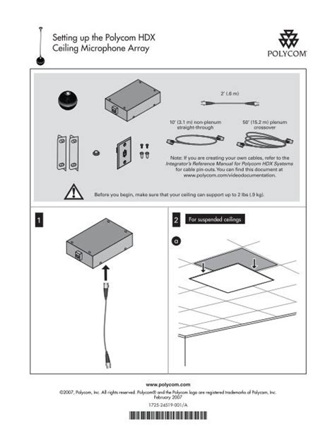 Polycom Ceiling Microphone Array White Primary Shelly Lighting