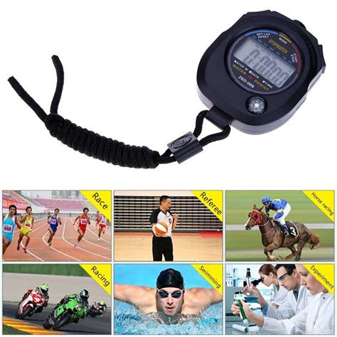 Portable Handheld Waterproof Digital Lcd Stopwatch Chronograph Sports Professional Stopwatch