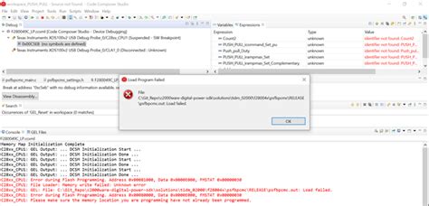 Tms320f280049 Please Make Sure The Memory Location You Are