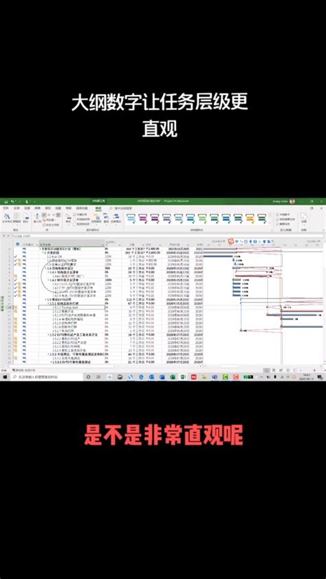 01集｜大纲数字让project中的任务层级更清晰。项目管理软件 Project Project教程 度小视
