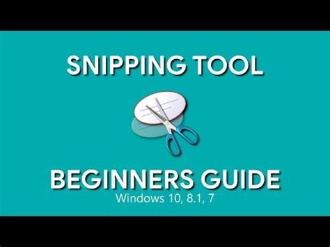 How To Use Snipping Tool Beginners Guide YouTube Snipping Tool Beginners Guide Beginners