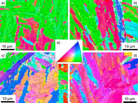 Ebsd Maps Showing The Grain Structure As Well As Low Angle Grain