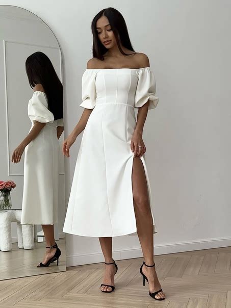 Платье белое вечернее и в офис Всего за 750₽ ️Ссылка на товар и подборка с похожими товарами