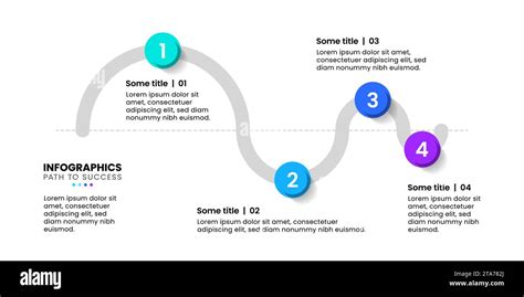 Infographic Template With 4 Options Or Steps Path To Success Can Be