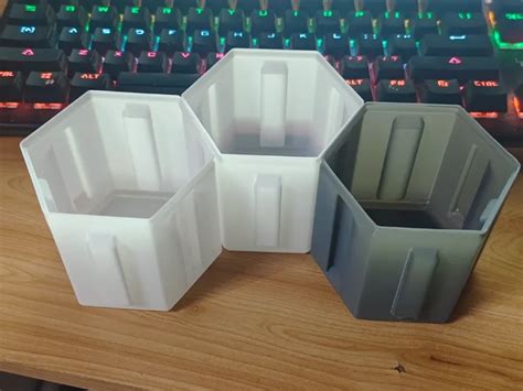 Hexagonal Stackable Storage Module Modular Infinite Stacking Vase Printing Mode High