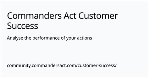 Building A Decision Making Database With Commanders Act Commanders Act Customer Success