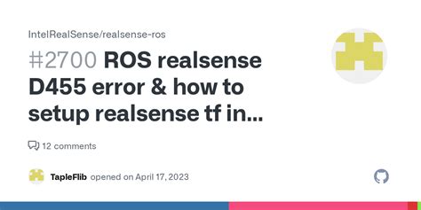 ROS Realsense D Error How To Setup Realsense Tf In Urdf Issue IntelRealSense