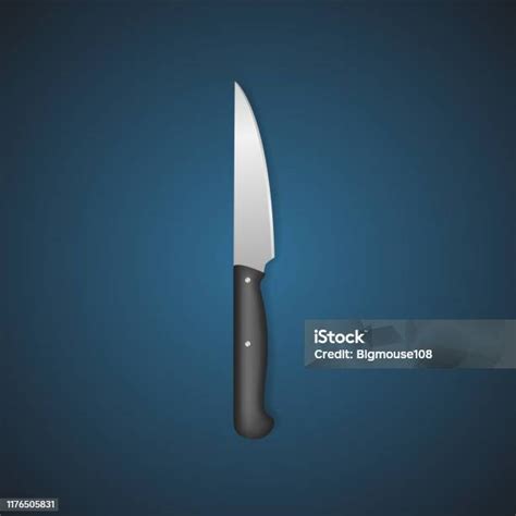 현실적인 상세한 3d 정육점 고기 칼 벡터 3차원 형태에 대한 스톡 벡터 아트 및 기타 이미지 3차원 형태 강철 개념 Istock