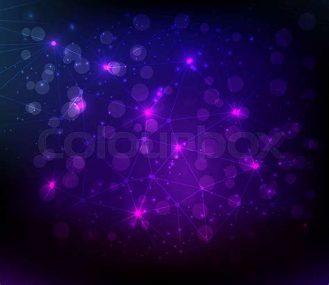Abstract Communication Concept Net On Dark Background With G Colourbox