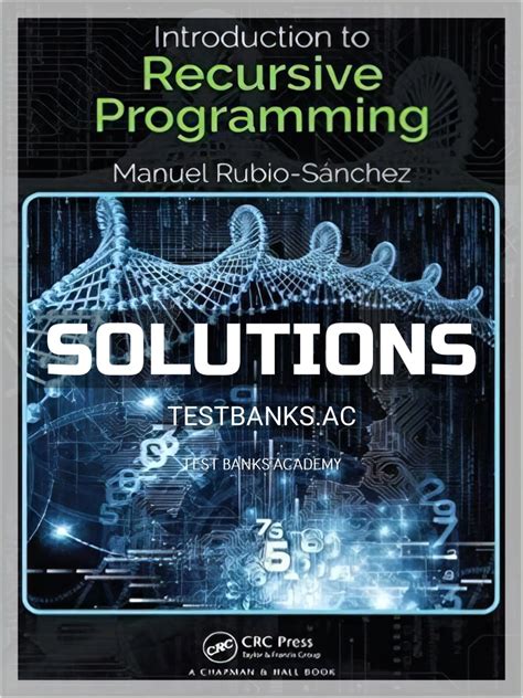 solutions manual for introduction to recursive programming 1st edition by rubio sanchez