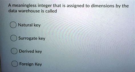 A Meaningless Integer That Is Assigned To Dimensions By The Data