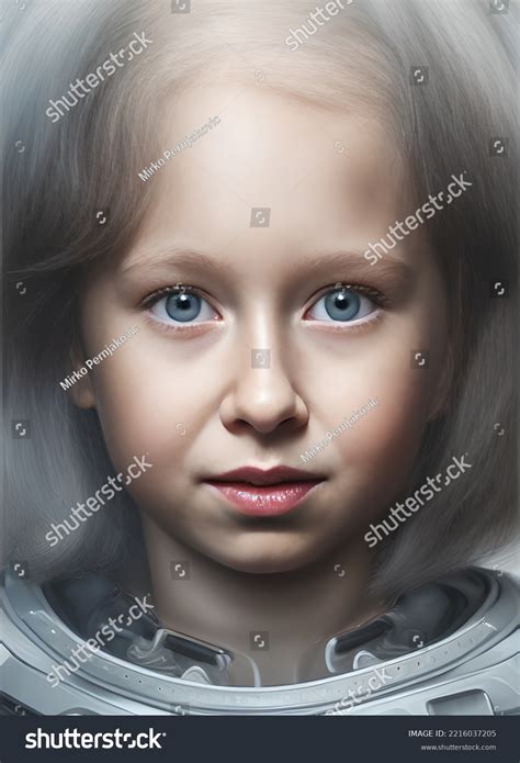 Portrait Girl Ai Generated Custom Trained Stock Illustration 2216037205