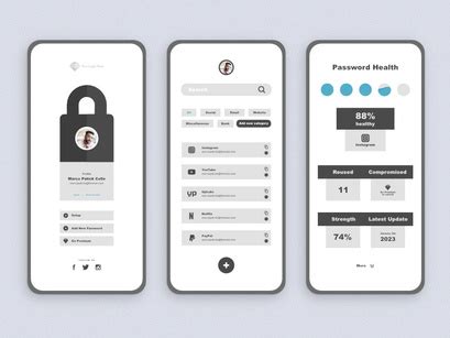 Modern Clean Password Manager App UI UX Concept Design By EpicPxls