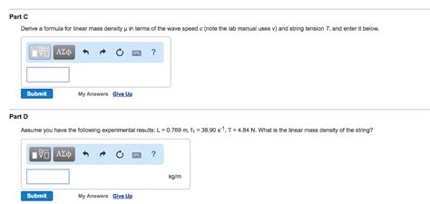 solved part a f the string s length is l what is the