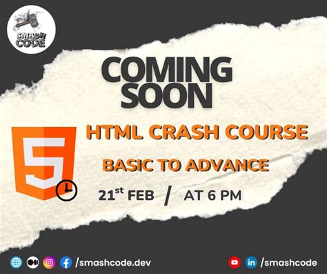 Smashcode Letsconnect Smashcodedev Webdevelopment Codingjourney Webdevelopment Html