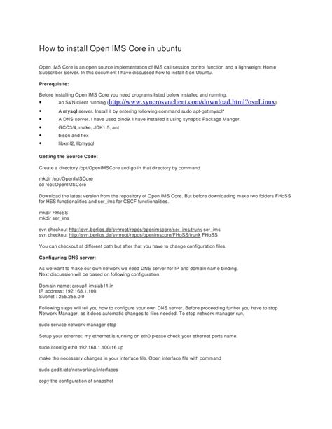 How To Install Open Ims Core In Ubuntu Pdf Domain Name System