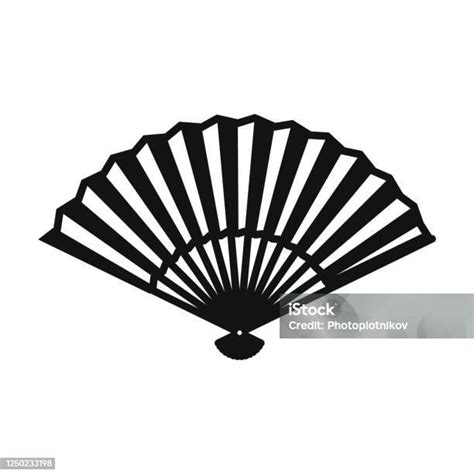 흰색 배경에 고립 된 손 팬 아이콘 일본어와 중국어 접이식 팬 전통 아시아 종이 게이샤 팬 벡터 선풍기 개인 장식품에 대한 스톡 벡터 아트 및 기타 이미지 Istock