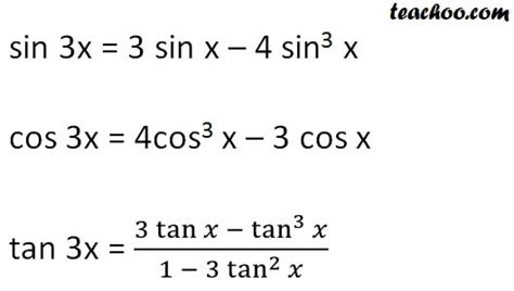 Trigonometry Formulas And Identities Full List Teachoo