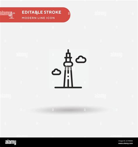 Cn Tower Simple Vector Icon Illustration Symbol Design Template For