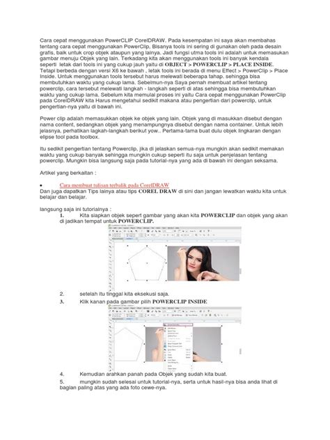 Cara Cepat Menggunakan Powerclip Coreldraw Pdf