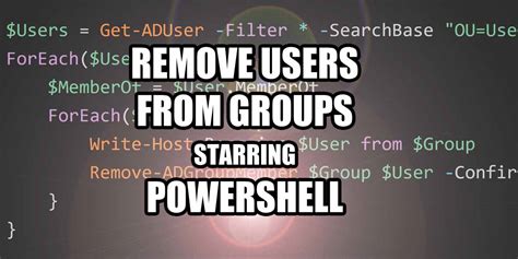 remove users from groups with powershell easy365manager