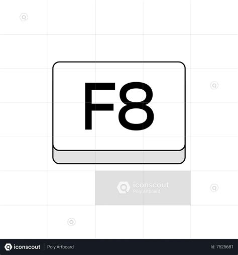 Keyboard F8 Button Animated Icon Download In Json Lottie Or Mp4 Format