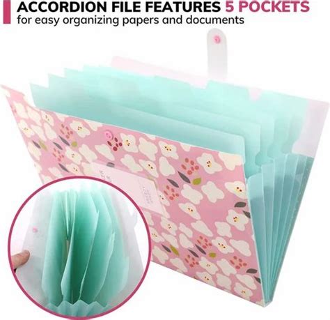 Handcuffs Expanding File Folder Floral Printed Accordion Certificates