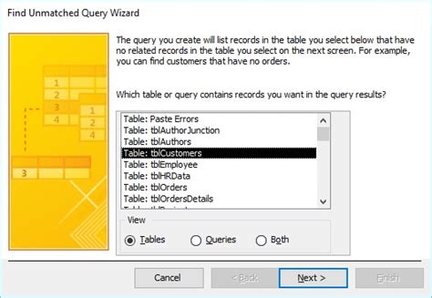 How To Get Unmatched Data From Two Tables