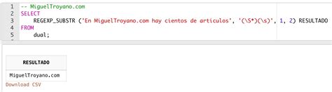 función regexp substr en oracle