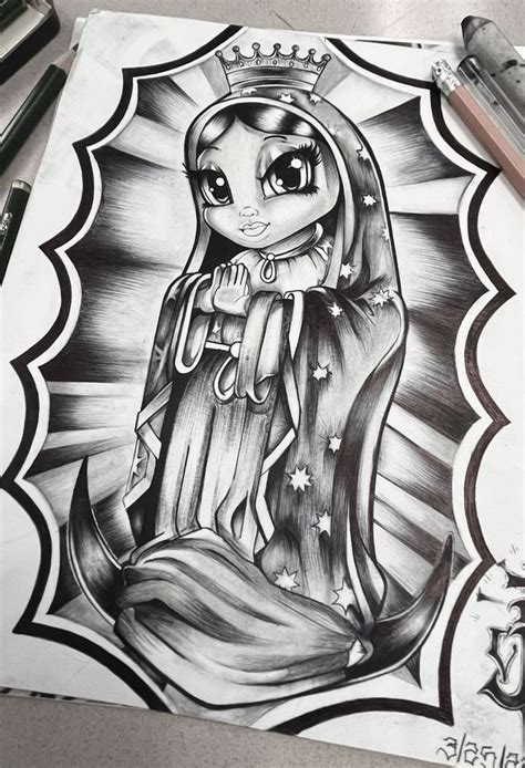 American Money Drawing Chola Drawings Easy Lady Of Guadalupe Drawing