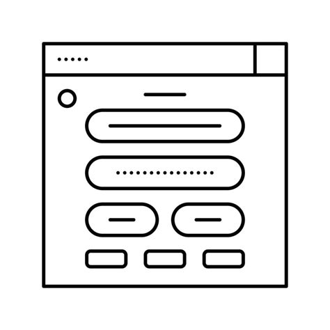 Formulario Web Registro Línea Icono Vector Ilustración 19005476 Vector En Vecteezy