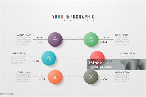 서클 인포그래픽입니다 6가지 옵션 단계 또는 프로세스를 갖춘 개념 설계 워크플로 레이아웃 연례 보고서 흐름 차트 다이어그램 프레젠테이션 웹 사이트 배너 인쇄 된 자료에