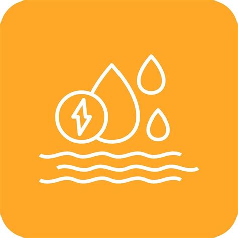 Hydroelectricity Line Round Corner Background Icons 14807836 Vector Art