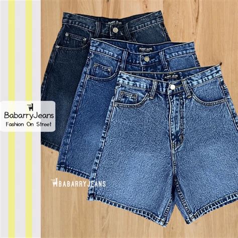 Babarryjeans กางเกงสามส่วน [s 5xl] ขาสั้น เอวสูง รุ่นเรียบคลาสสิค มี 3 สี Shopee Thailand