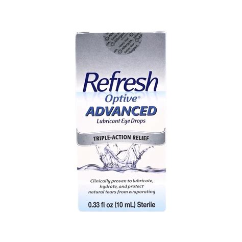 Refresh Optive Advanced Eye Drops 10 Ml Bottle Bye Dry Eyes