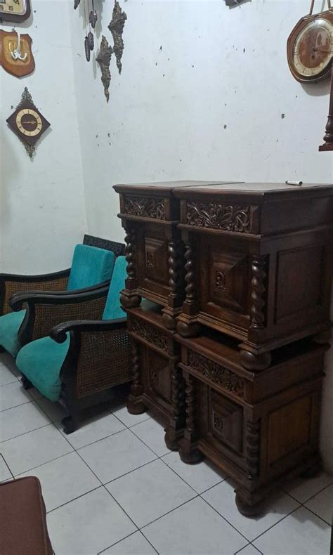 Lemari Atau Bisa Jadi Meja Kecil Vanderpool Ada 4pcs Antik Furnitur
