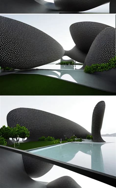 Villa Parametric Architecture Fluid Design Rhizomorph Stable Diffusion